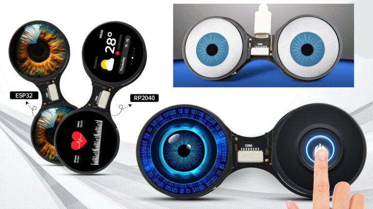 TouchEye dual touch round display module features Raspberry Pi RP2040 ...